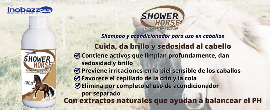 Shower Horse Shampoo y Acondicionador para Caballos 1 litro – Inobazz Pharma